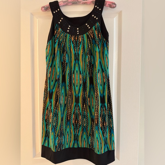 Robbie Bee | Dresses | Robbie Bee Green And Blue Embellished Maxi Dress ...